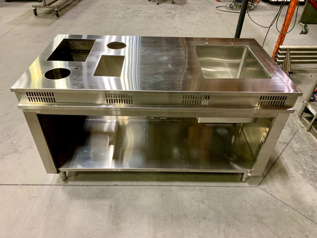 Servery Cabinet with Cutouts and Sink - Tarrison Products